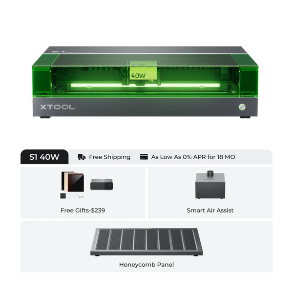 xTool S1 Enclosed Diode Laser Cutter | 3D Universe