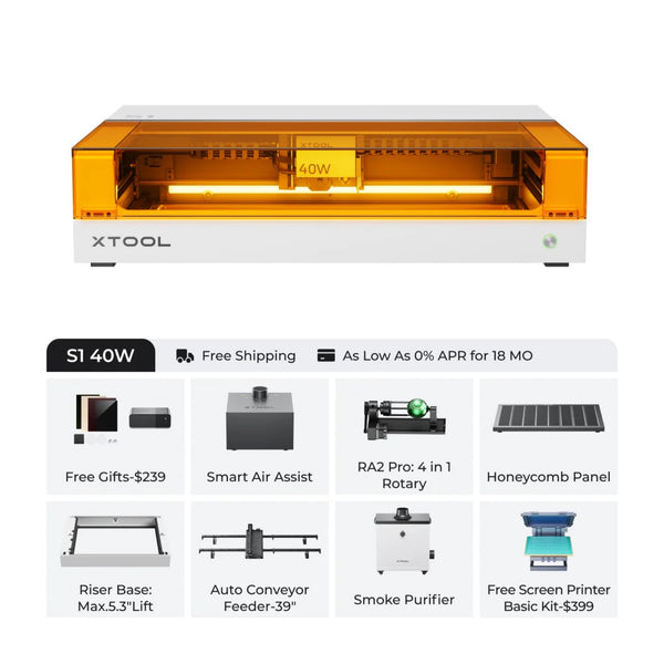 xTool S1 Enclosed Diode Laser Cutter | 3D Universe