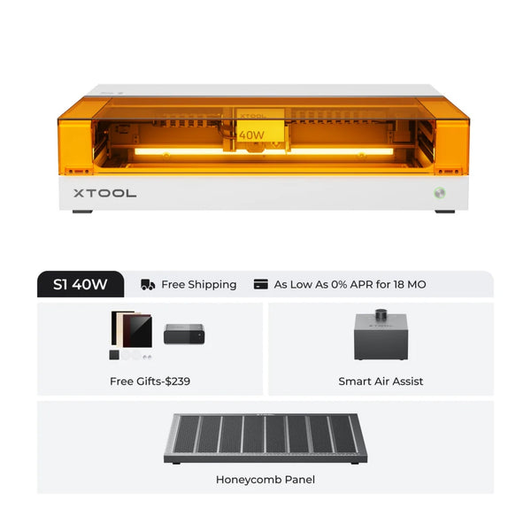 xTool S1 Enclosed Diode Laser Cutter | 3D Universe