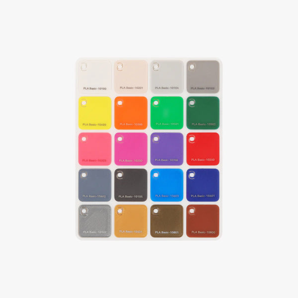 Bambu Lab Filament Color Swatches | 3D Universe